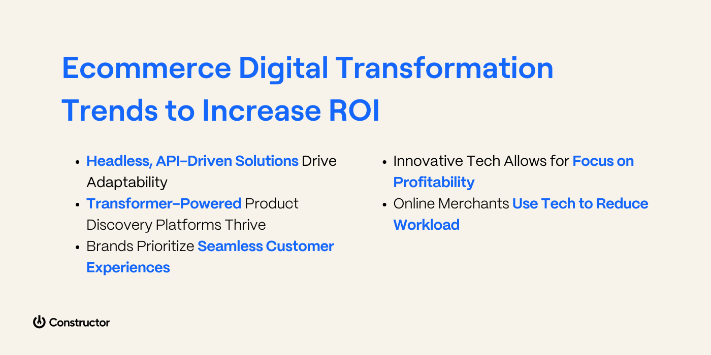 Ecommerce Digital Transformation Trends to Increase ROI